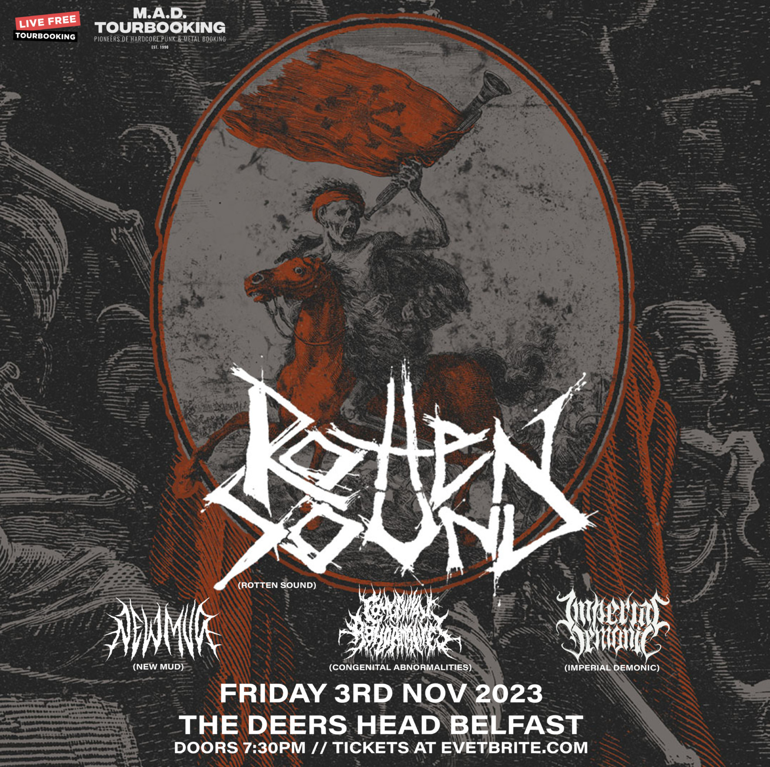 ROTTEN SOUND - NEW MUD - CONGENITAL ABNORMALITIES - IMPERIAL DEMONIC